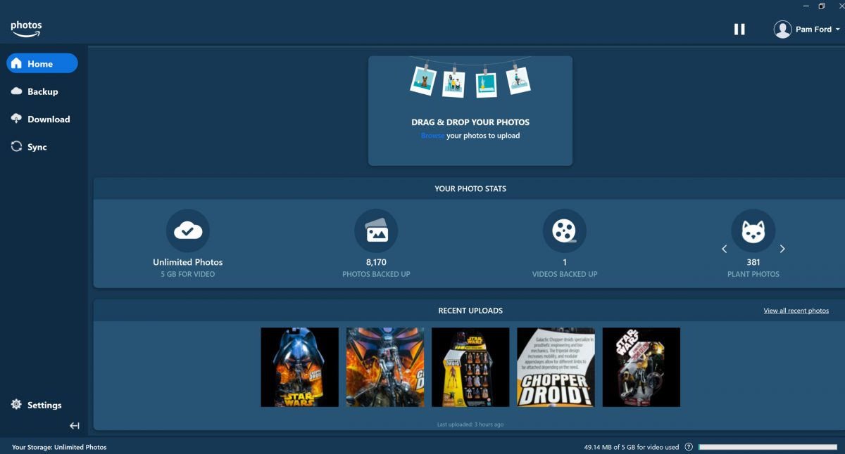 Using Amazon Drive's Unlimited Photo Storage for Backups