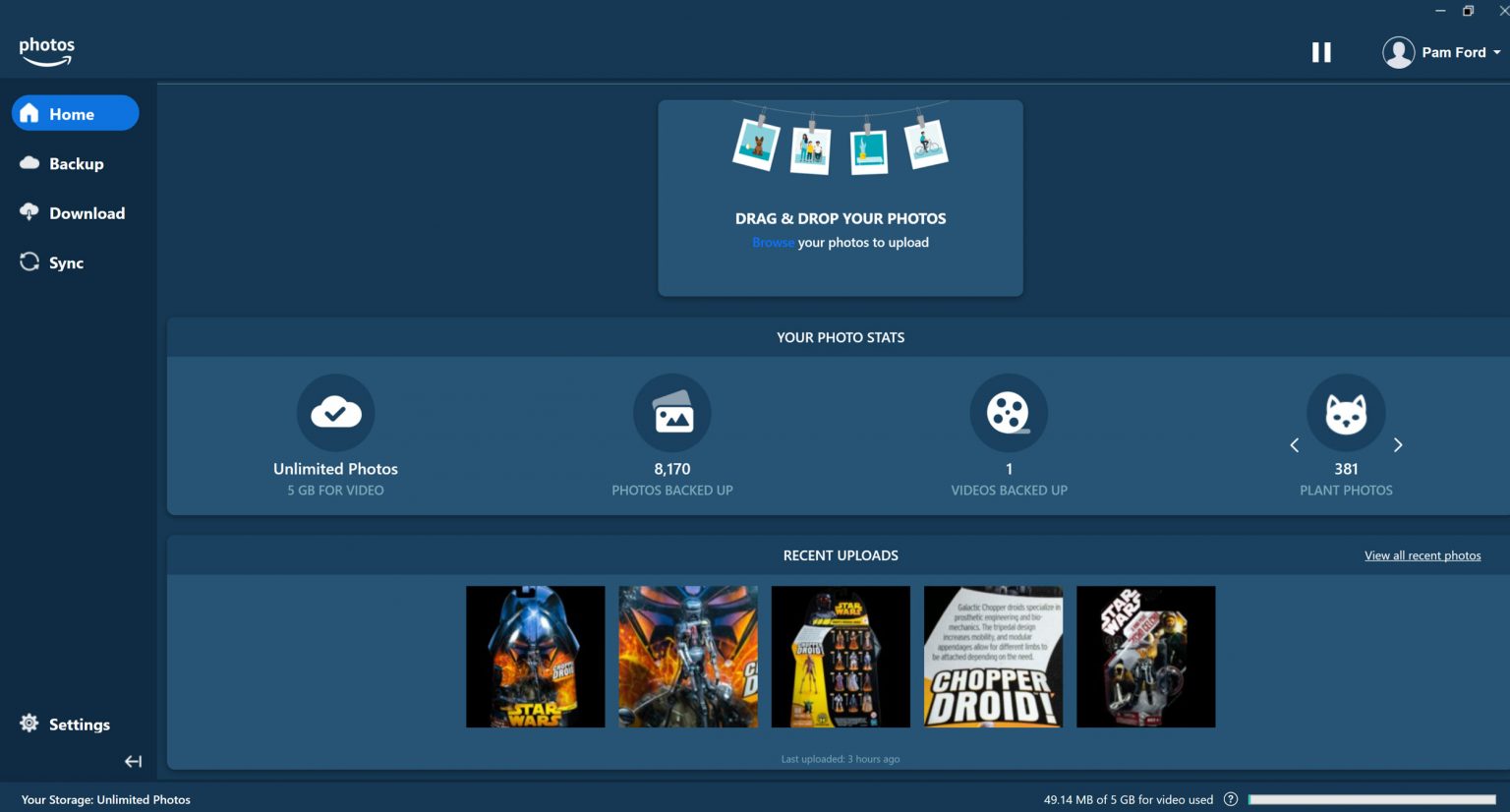 Using Amazon Drive's Unlimited Photo Storage for Backups