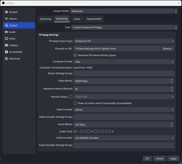 Lossless 4:2:2 Digitizing of Video Tapes Using OBS - Tim Ford ...