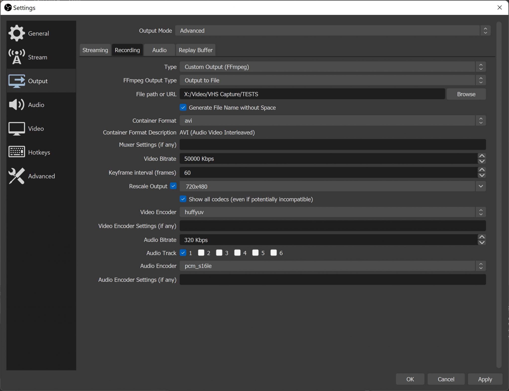 Lossless 4:2:2 Digitizing of Video Tapes Using OBS - Tim Ford ...
